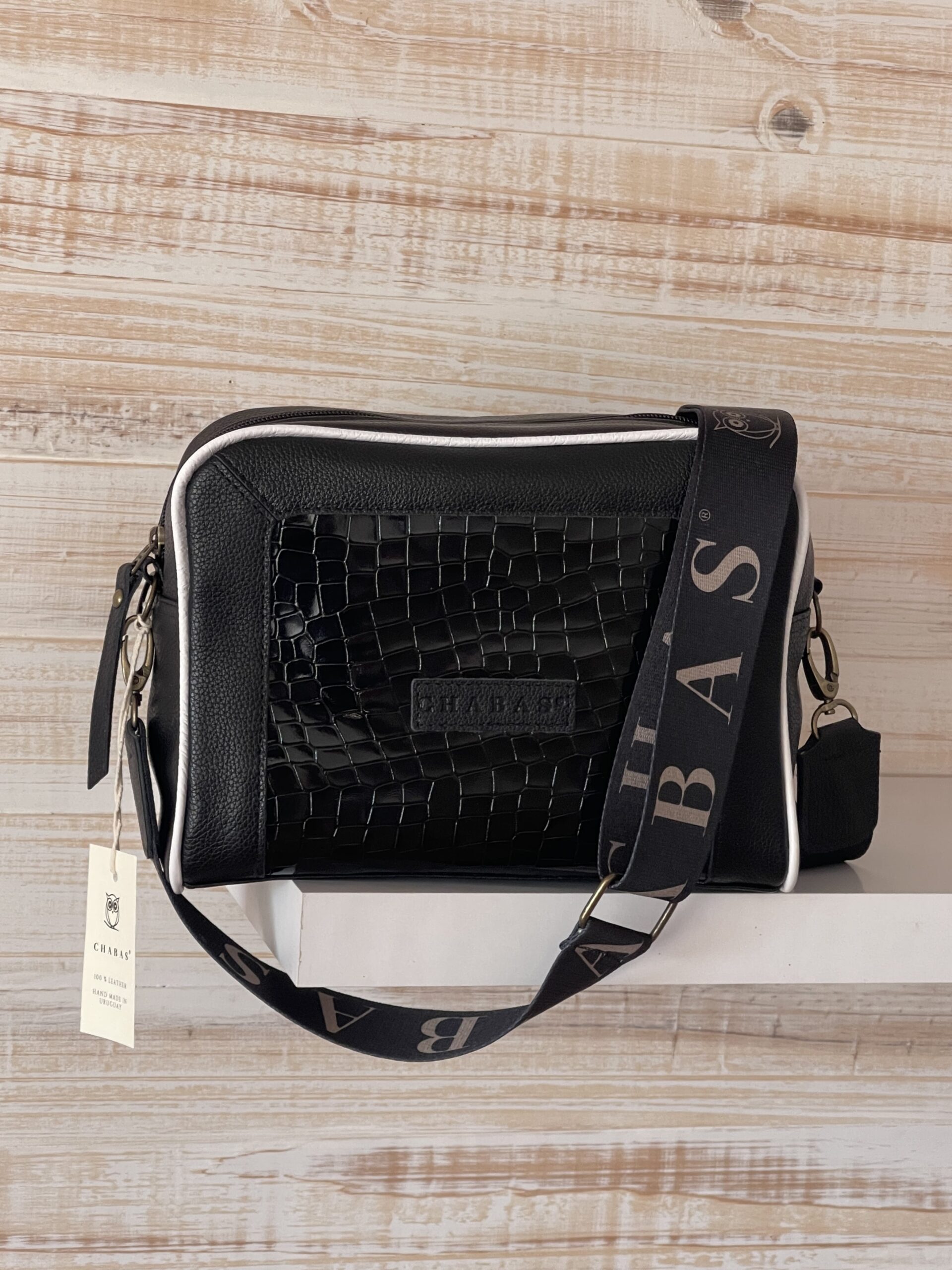 Bandolera Negra de cuero | Chabas